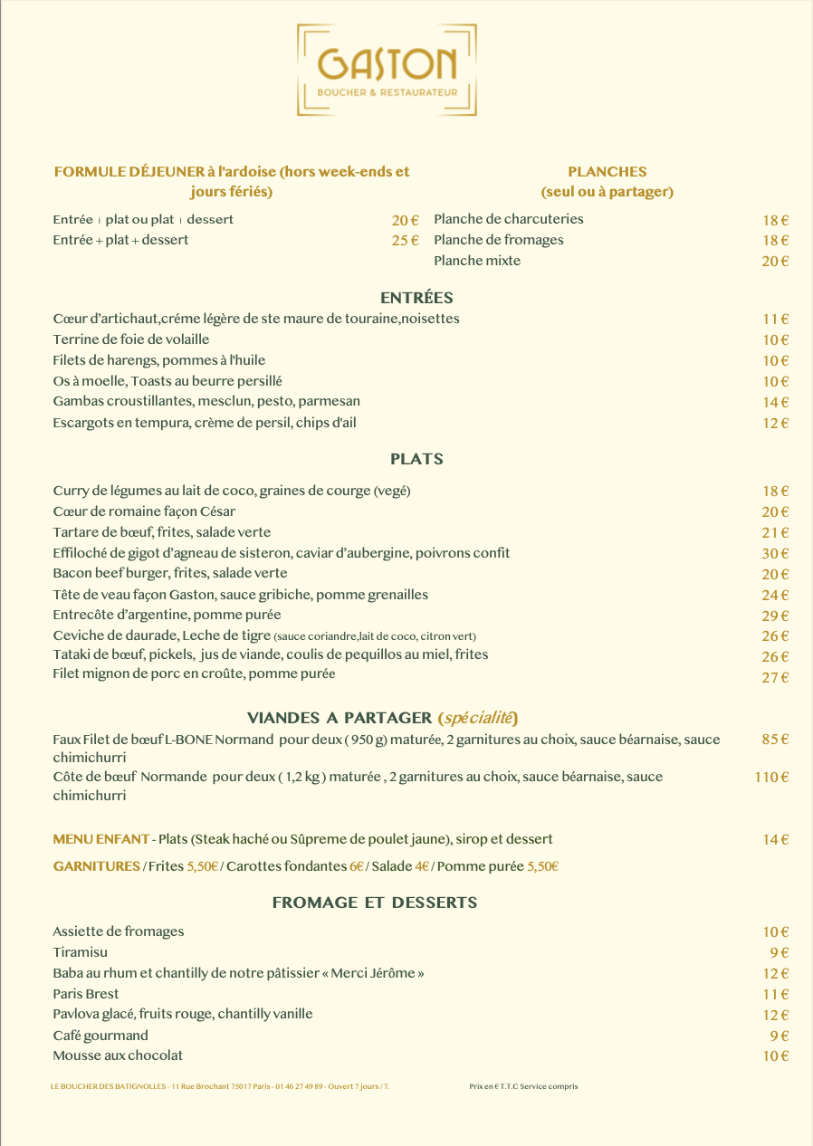 Gaston / Restaurant Traditionnel / Paris